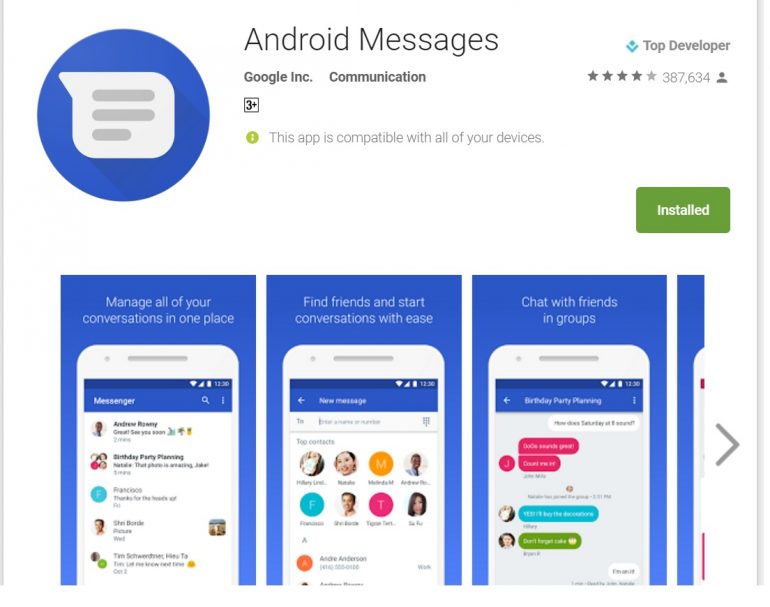 Google Messenger app is Now Android Messages