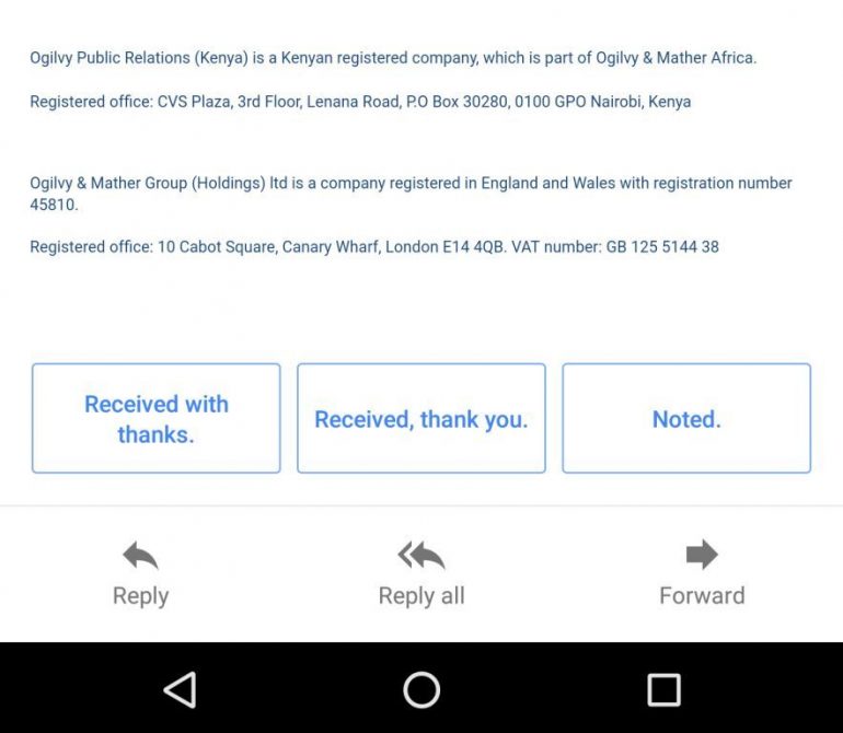 Google Adds Smart Replies to Gmail for Android and iOS