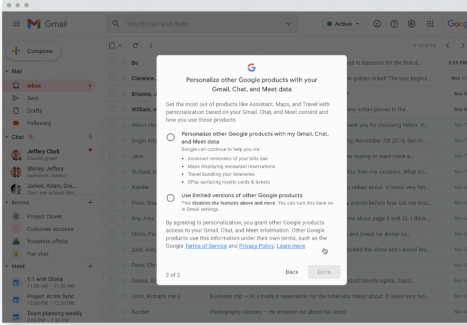 Gmail to start rolling out new data controls for smart features - TechArena
